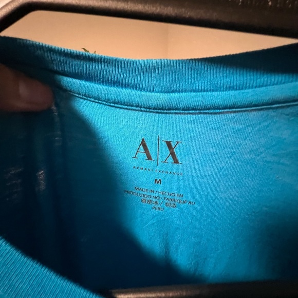 A/X Armani Exchange | Shirts | Armani Blue Tshirt | Poshmark